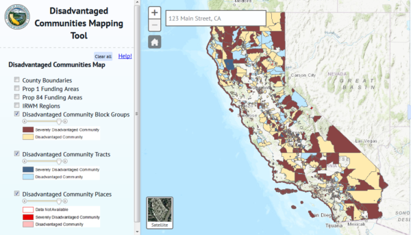 Disadvantaged Communities (DAC) Mapping Tool – Groundwater Exchange