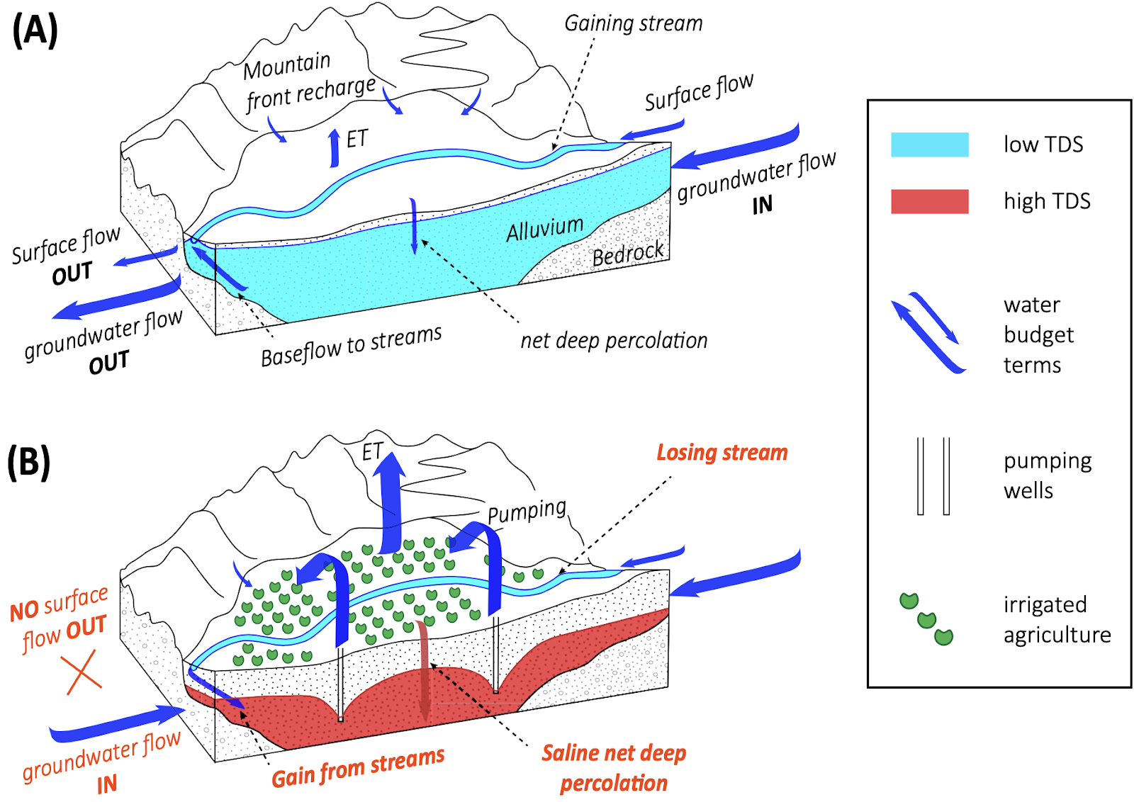Groundwater salinization in California’s Tulare Lake Basin, the ABCSAL model – Groundwater Exchange